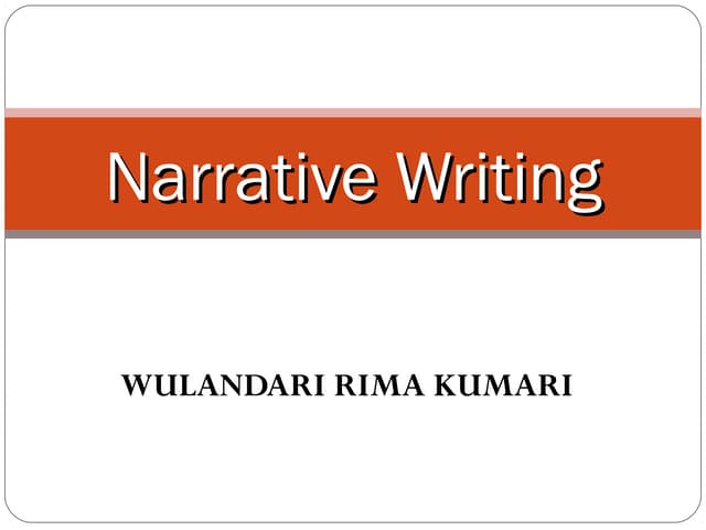 Narrative writing - Year 8 English | PPTX