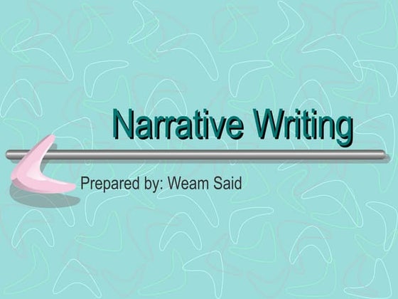 Narrative writing | PPT | Fiction | Books and Literature