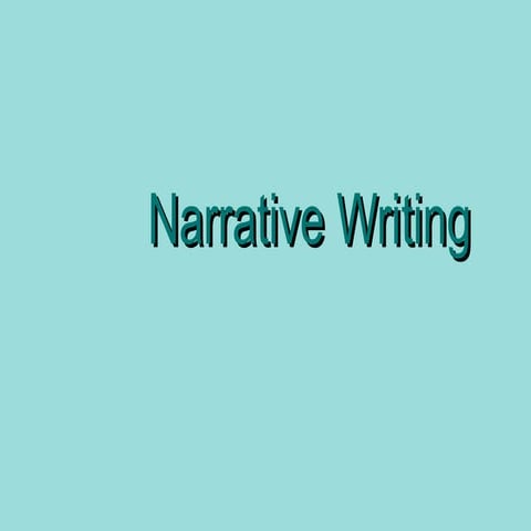Narrative writing | PPT