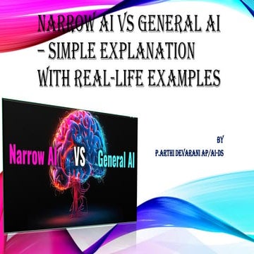 Simple Guide to Narrow AI and General AI Comparison | PDF