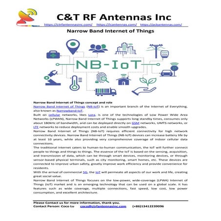 Narrow band internet of things | PDF