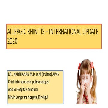 Allergic rhinitis international update 2020- South tamilnadu edition | PPTX