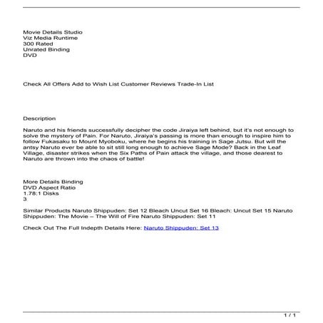 Naruto Shippuden: Set 13 | PDF