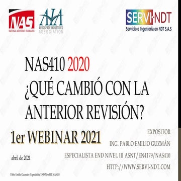 Nas 410 revision 5 cambios de la norma | PPTX