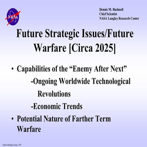 Future Strategic Issues/Future Warfare [Circa 2025] | PDF
