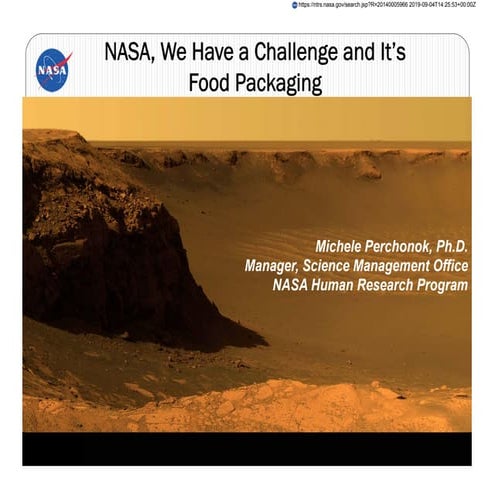 Nasa Food Packaging Presentation 20140005966.pdf