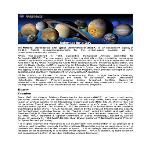Nasa essay | PDF