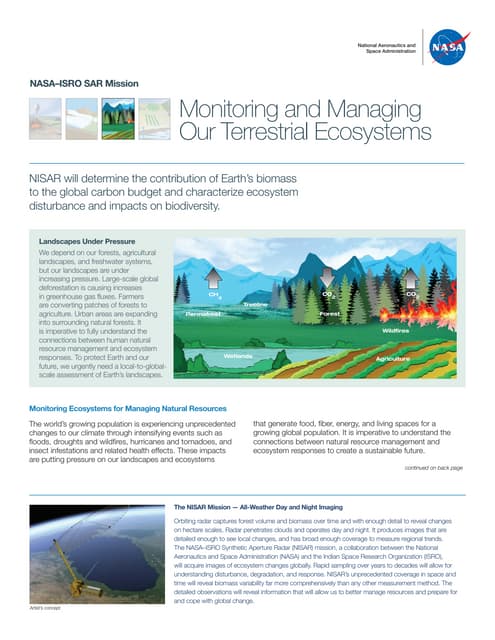 NISAR NASA-ISRO Synthetic Aperture Radar (NISAR) Forest Resources | PDF ...