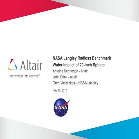 RADIOSS FSI at NASA Langley: Water Impact of 20 inch Sphere - Nasa ...