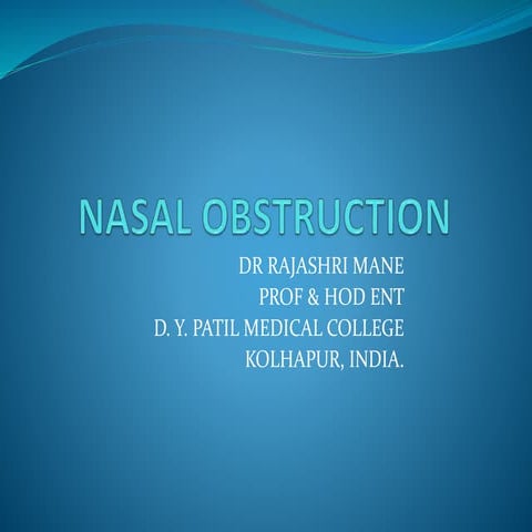 Nasalobstruction | PPTX