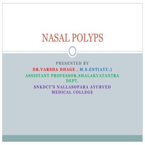 Nasal polyps | PPTX