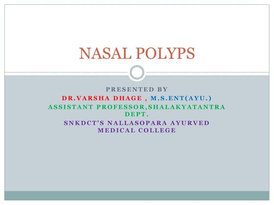 What are nasal polyps | PPT