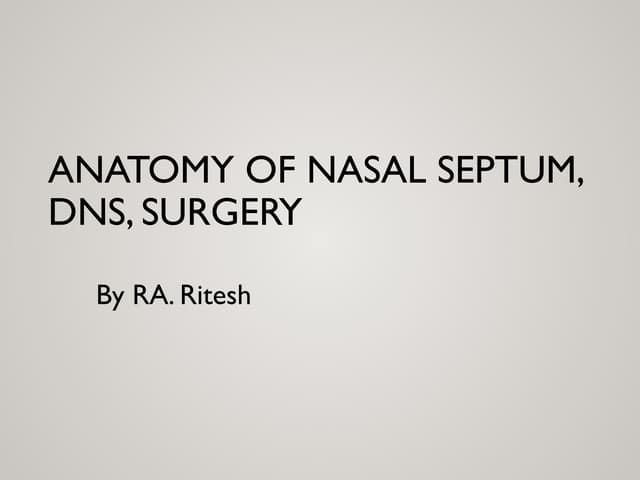 Deviated nasal septum | PPTX