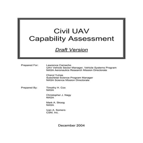 Nasa main uav capabilities_assessment | PDF