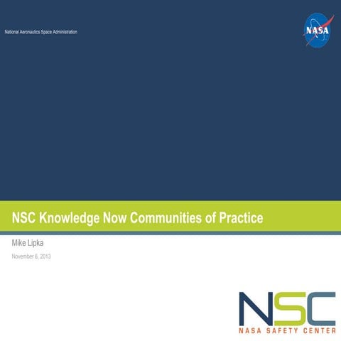 NASA Safety Center Communities of Practice | PDF