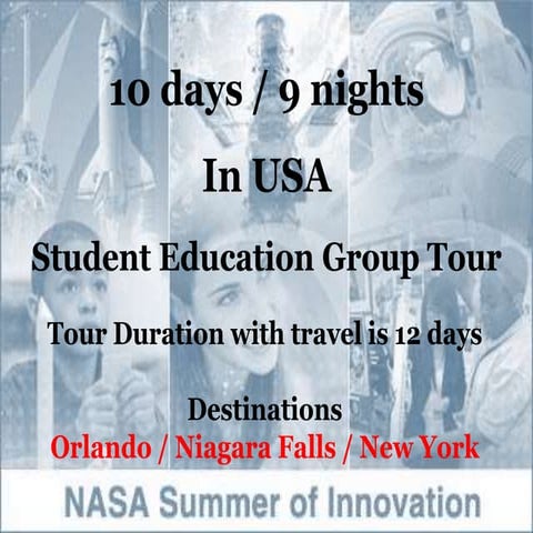 NASA student tour (9 nights) | PPTX