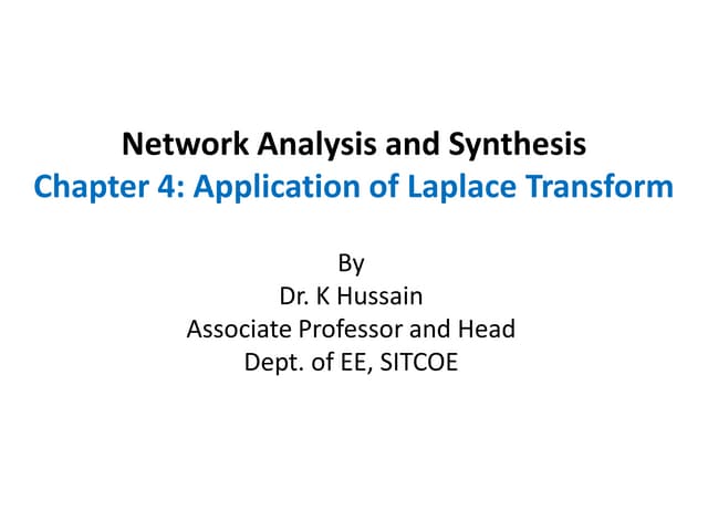Laplace Transformation And Its Application Pptx
