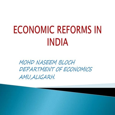 ECONOMIC REFORMS IN INDIA | PPTX