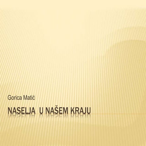 Naselja | PPT
