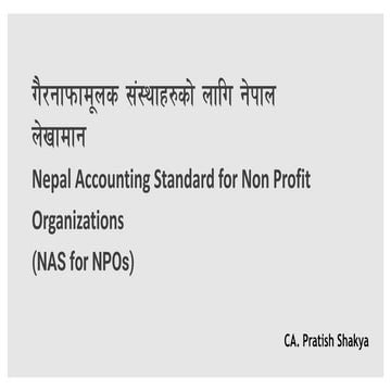 NAS for NPO Presentation in Nepali Language | PDF