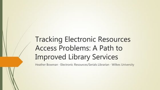 Say What?: patron centered electronic resource management | PPT