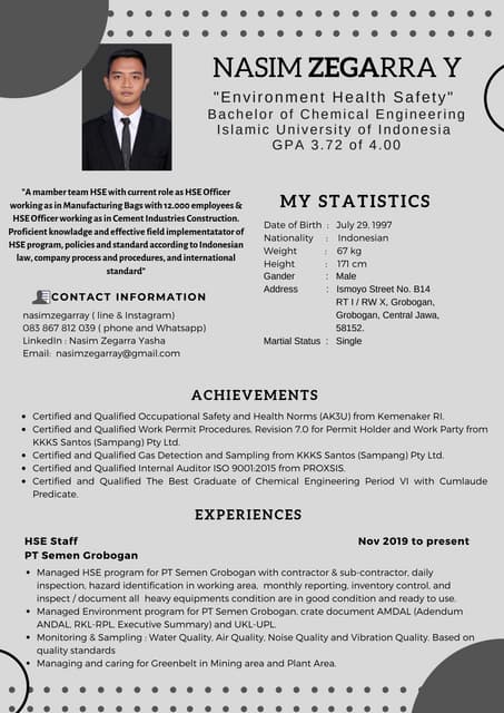 CV Nasim Zegarra Yasha | PDF