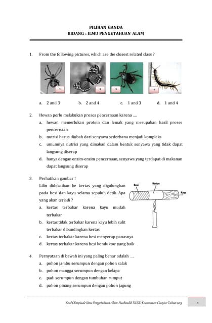 NASKAH SOAL IPA MI | PDF