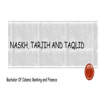 Nask Tarjih and Taqlid.pptx