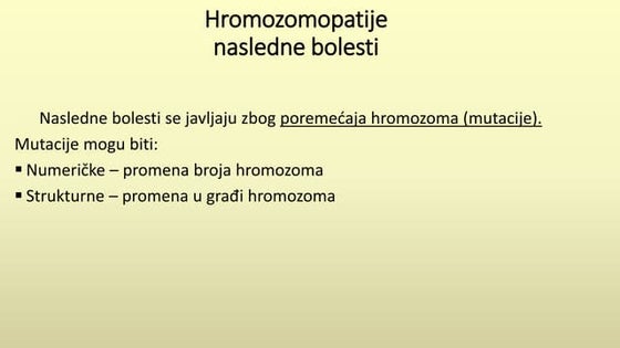 Nasledne bolesti coveka | PPT