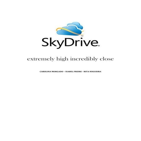 Campanha de Blended Marketing Finalista do Concurso SkyDrive Studio - Microsoft Portugal | PDF