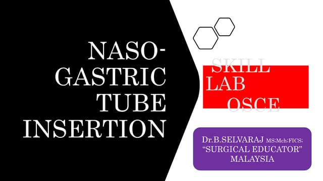 Nasogastric tube insertion | PPT