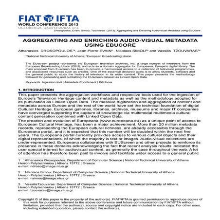 AGGREGATING AND ENRICHING AUDIO-VISUAL METADATA USING EBUCORE ...