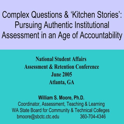 Authentic Institutional Assessment | PPT