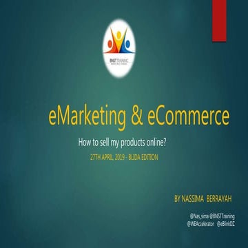 eMarketing & eCommerce: How to sell my products online? | PPTX | Social ...