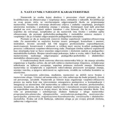 Nastavnik i njegove karakteristike uvod u andragogiju | DOC