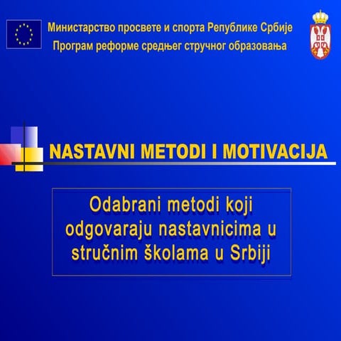 Nastavni metodi i motivacija | PPT