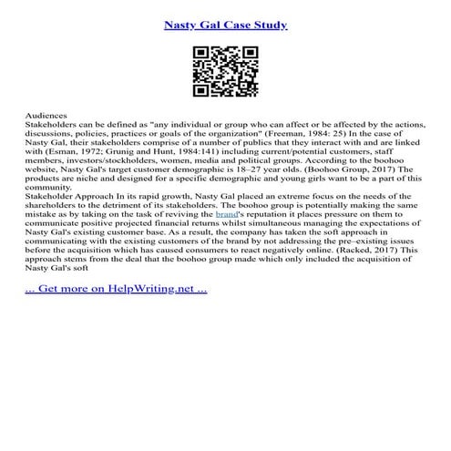 Nasty Gal Case Study | PDF