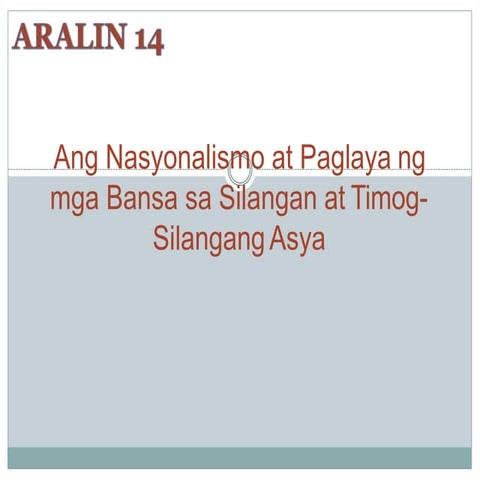 Nasyonalismo | PPTX