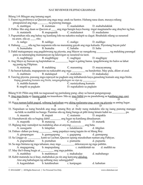 NAT Reviewer for Grade 6 (Mathematics) | DOCX | Physics | Science