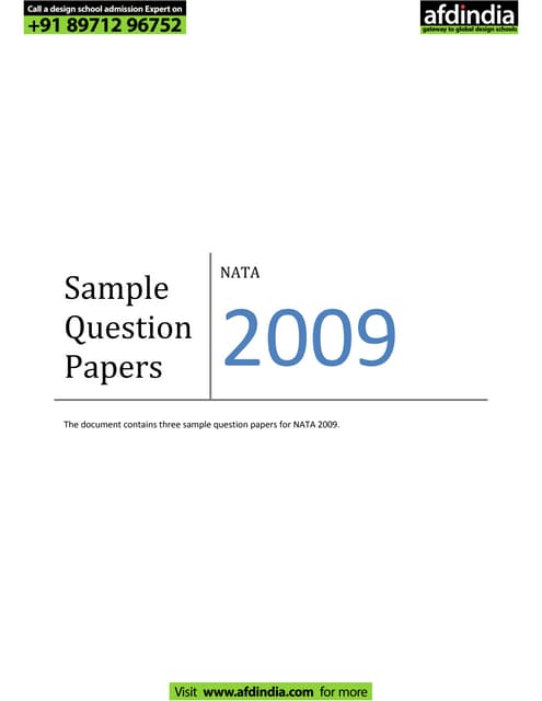 Nata model question paper 1 | PDF
