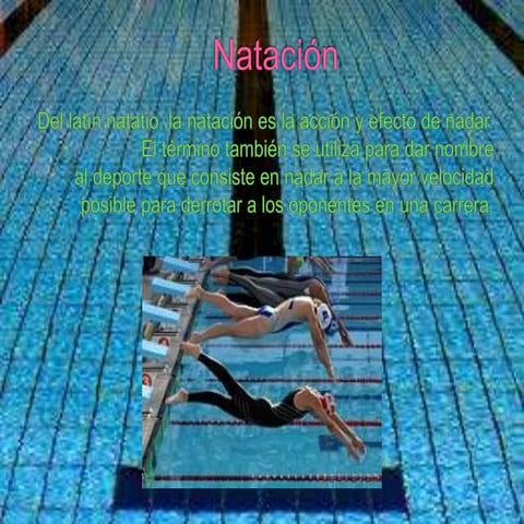 Natación conceptos básicos | PPTX