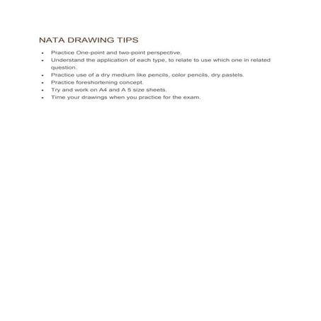 NATA DRAWING TIPS | PDF