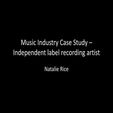 Independent label recording artist | PPT