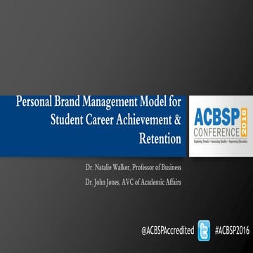 Personal Brand Management Model for Student Career Achievement ...