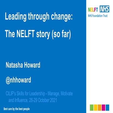 Leading through change: The NELFT story (so far) | PPTX