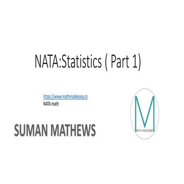 NATA- STATISTICS (PART 1) | PPTX