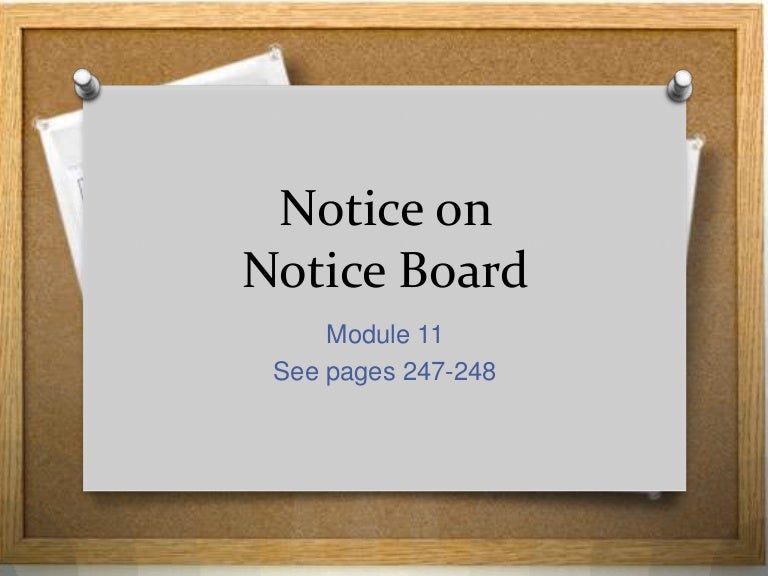 How to write a notice on a notice board (Communication students at FE…