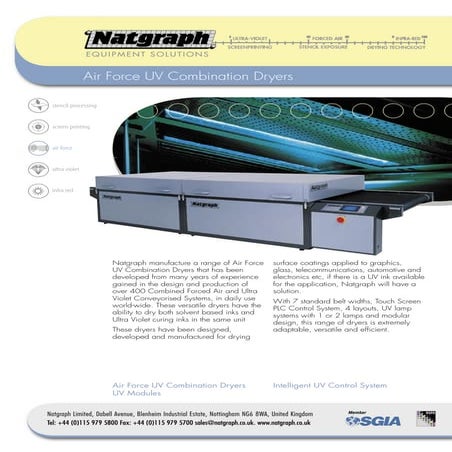 Natgraph Airforce Uv Combination Dryers | PDF