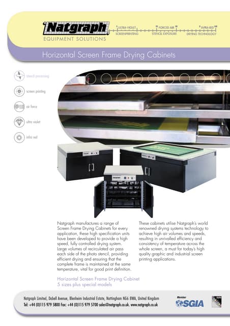 Natgraph Table Top Exposure Systems & (Cd) Drying Cabinets | PDF