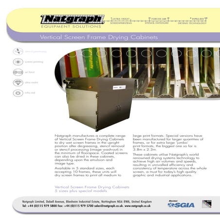 Natgraph Vertical Screen Frame Drying Cabinets | PDF | Home Appliances ...